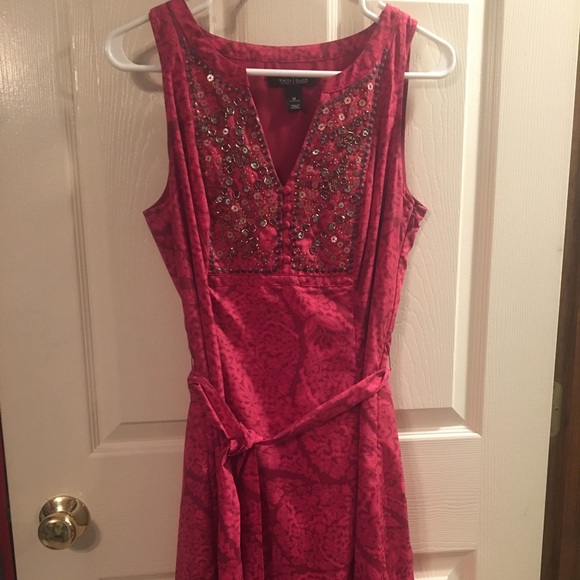 White House Black Market | Dresses | Whbm Pink Dress With Jewel Detail ...